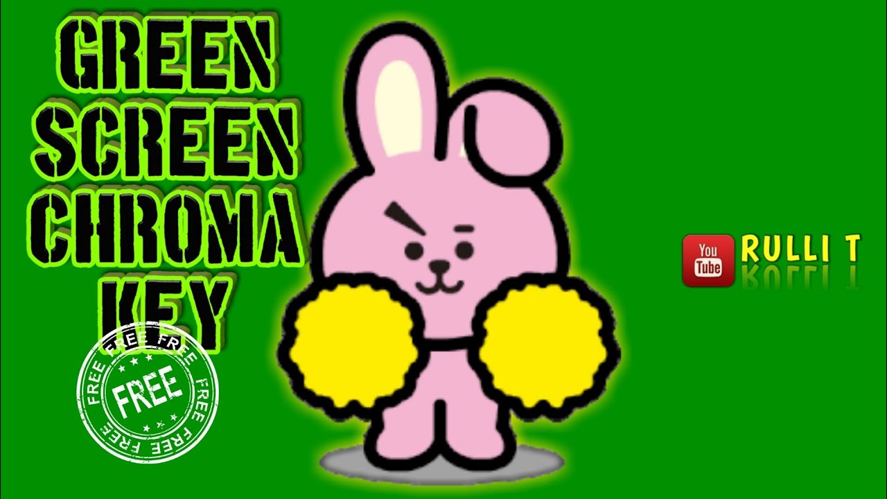 Green Screen HD - CHEERLEADER, BUNNY, RABBIT animation 🔊 sound - YouTube