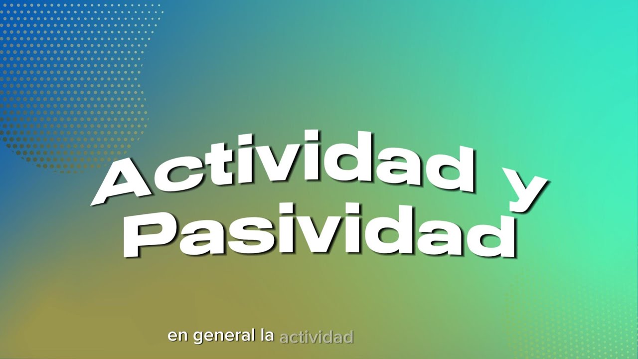 ACTIVIDAD/ PASIVIDAD TÉCNICA DE COMUNICACIÓN VISUAL - YouTube