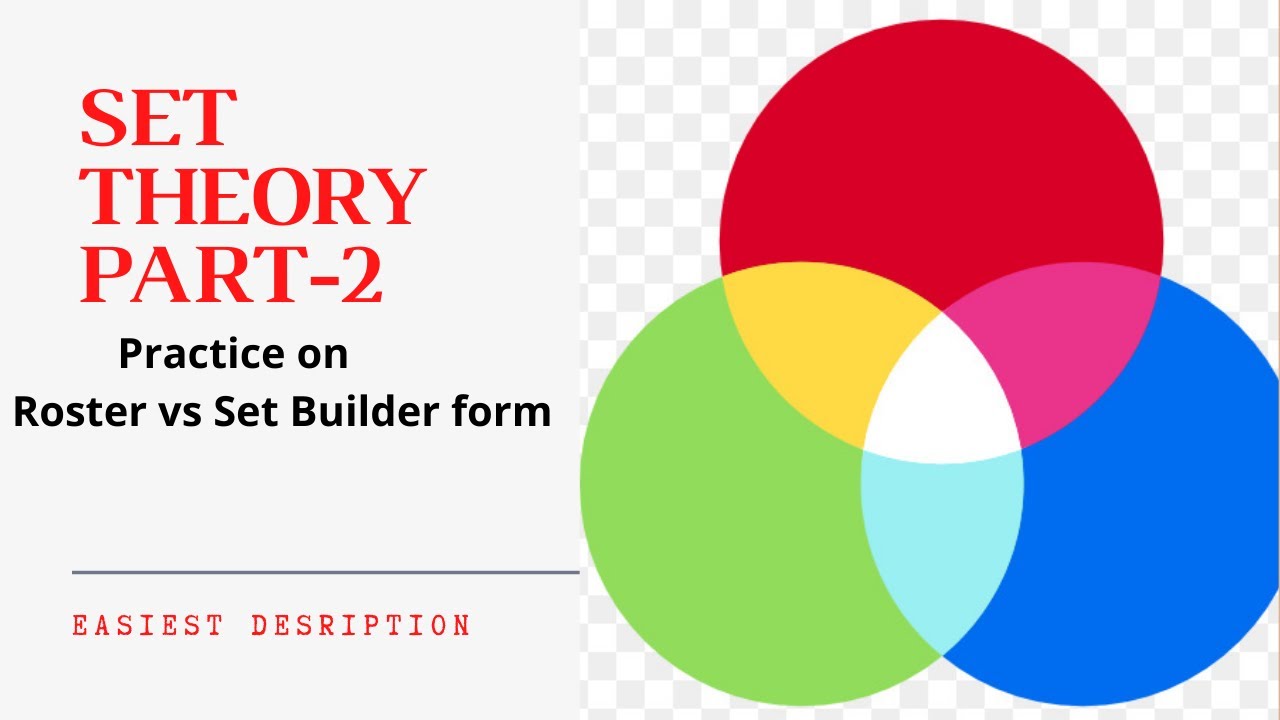 SET THEORY PART 2- MORE PRACTICE ON ROSTER TO SET BUILDER FORM AND VICE ...