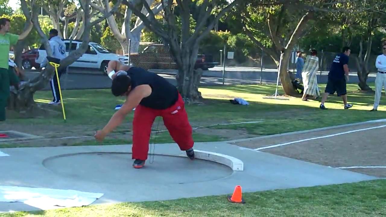 College Track and Field Shot Put Practice - YouTube