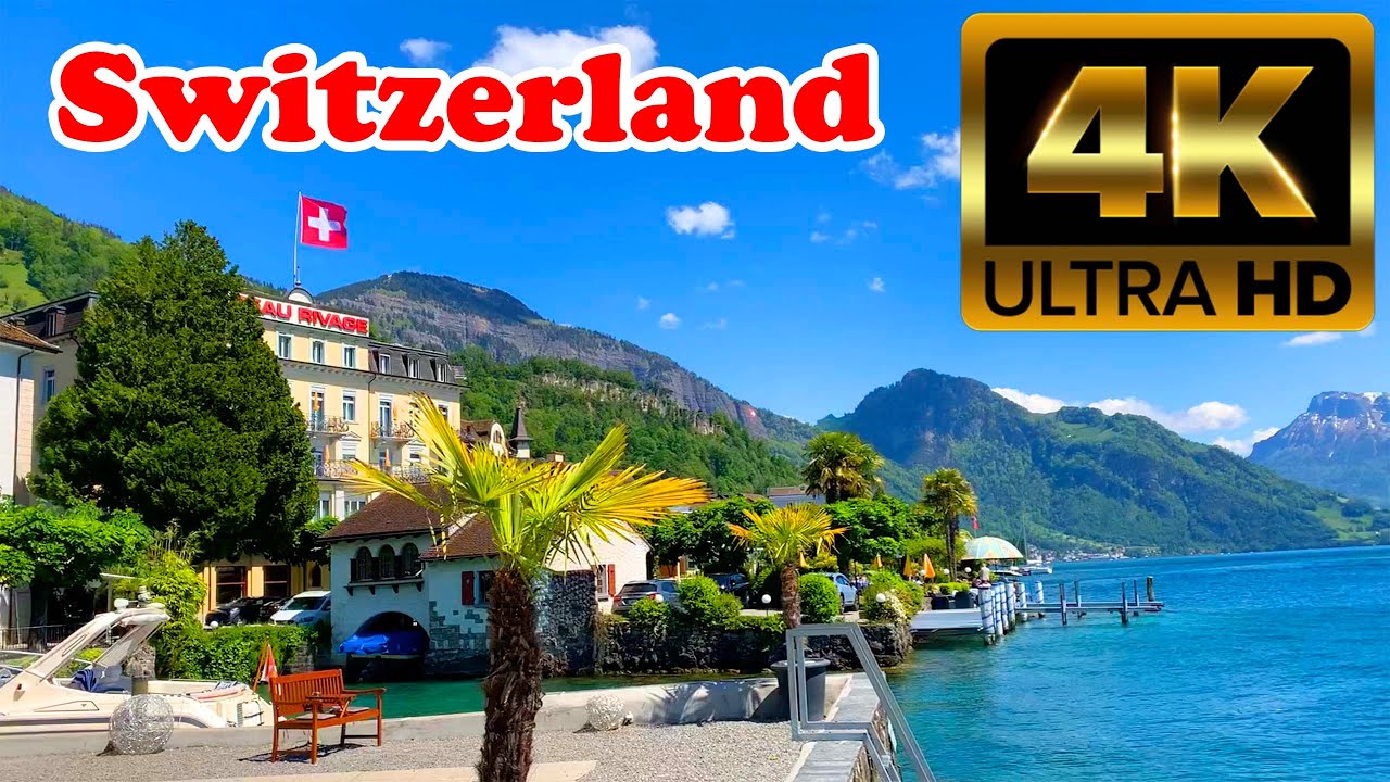 Hiking in Switzerland 4K | Beautiful Walking Tour with Lake View ...