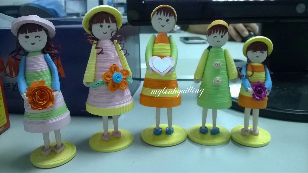 quilling dolls - YouTube