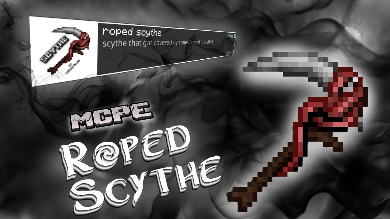 Roped scythe texture pack | MCPE | for sword - YouTube
