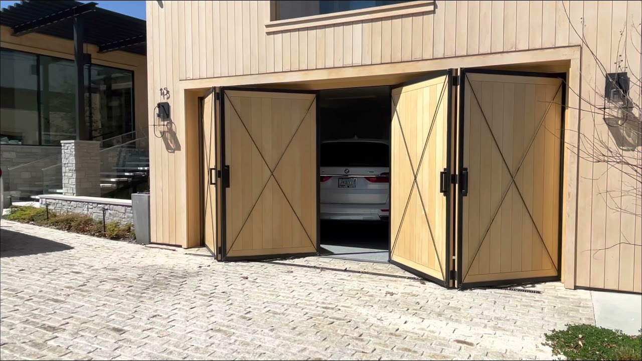 Automatic Bifold garage doors Dana Point - YouTube