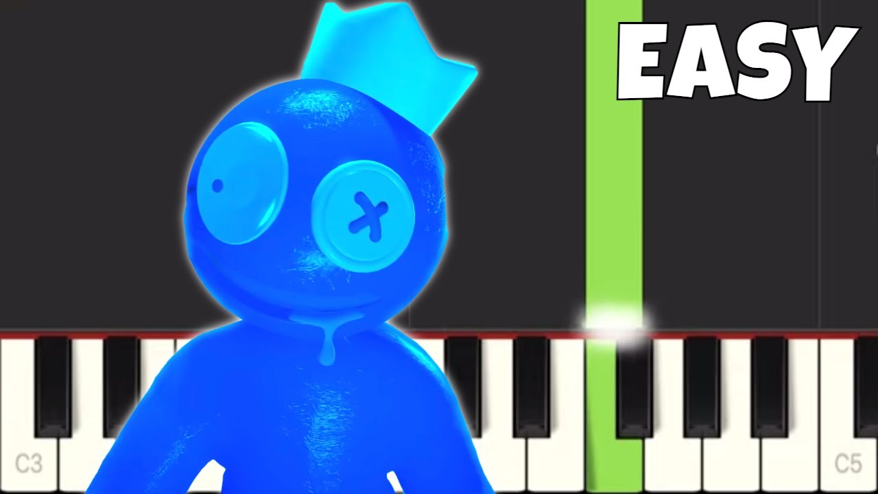Rainbow Friends BLUE Song - EASY Piano Tutorial - Rockit Music - YouTube