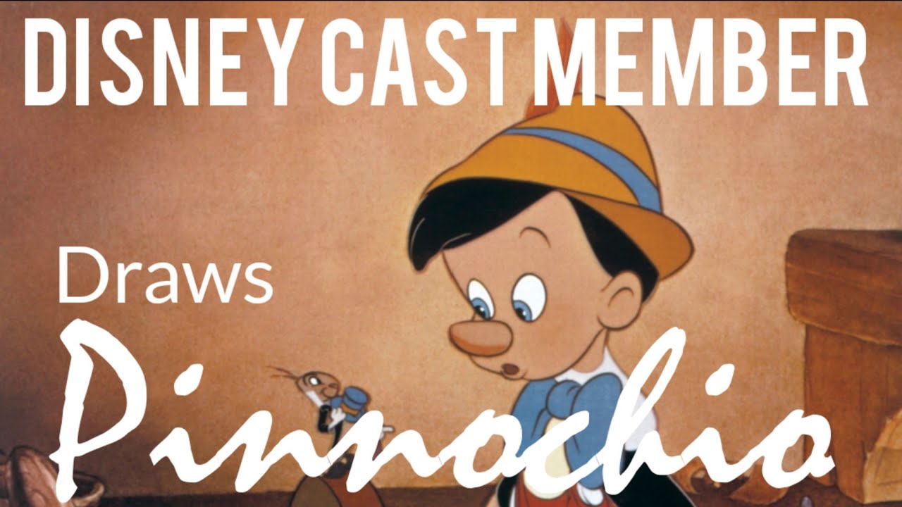 DISNEY CAST MEMBER DRAWS PINOCCHIO! (1940) - YouTube