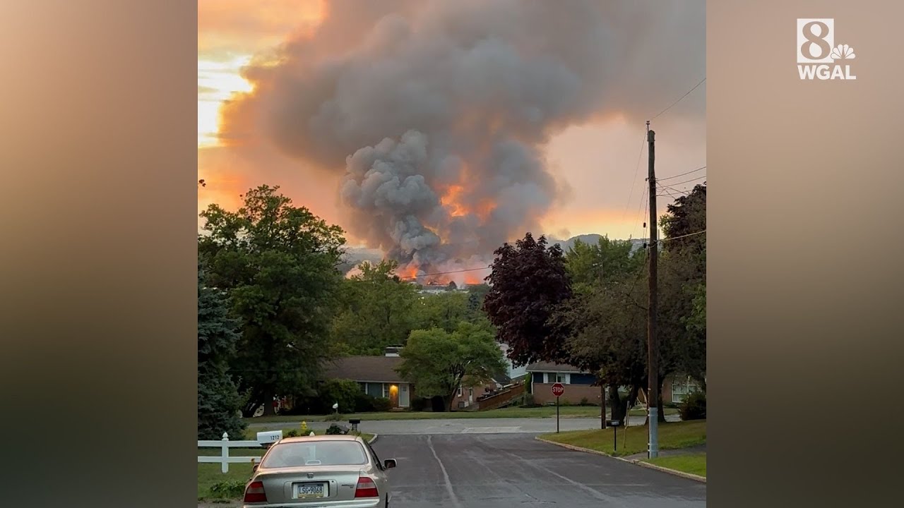 Huge plume of smoke billows up from York, Pa., fire as seen from Spring ...