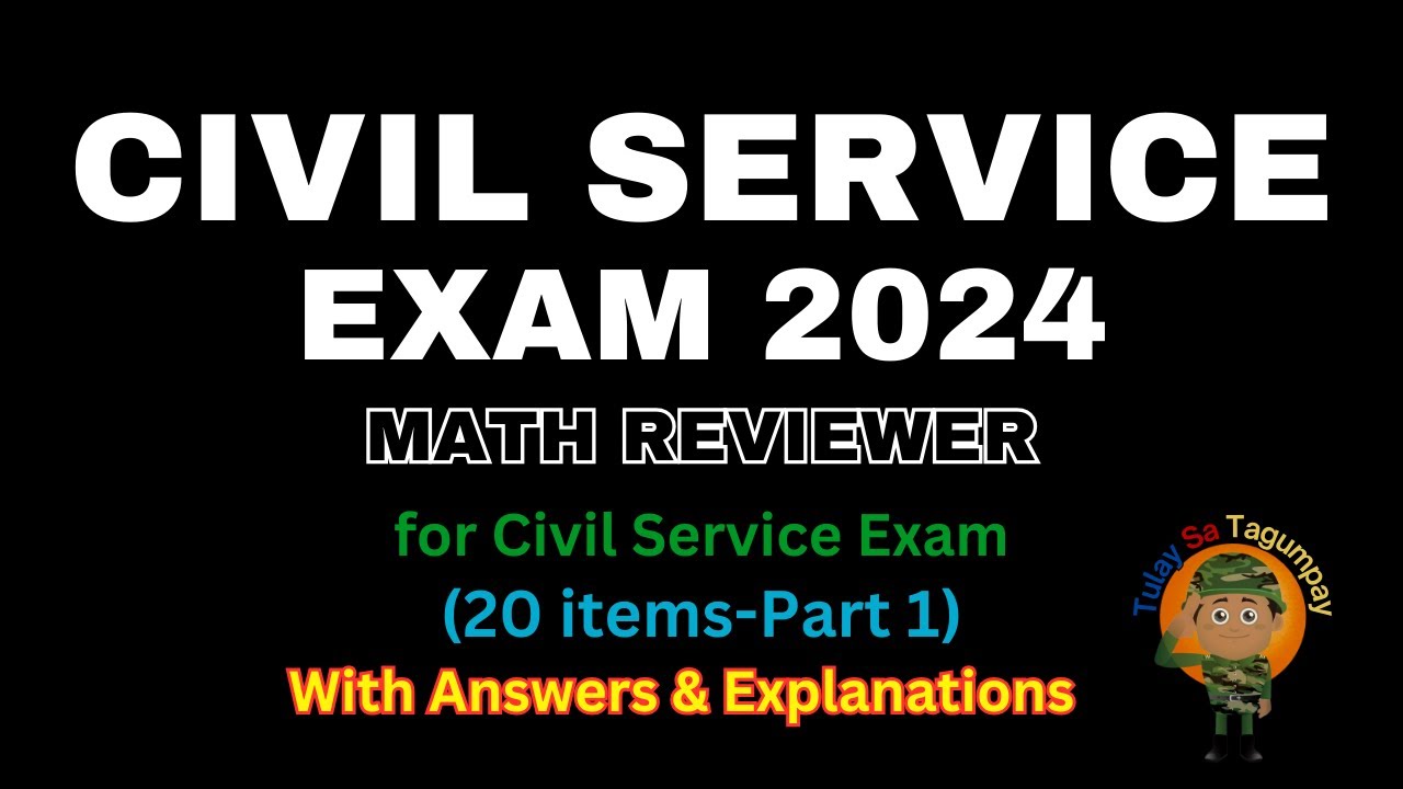FREE CIVIL SERVICE EXAM MATH REVIEWER with Answers & Explanation (PART ...