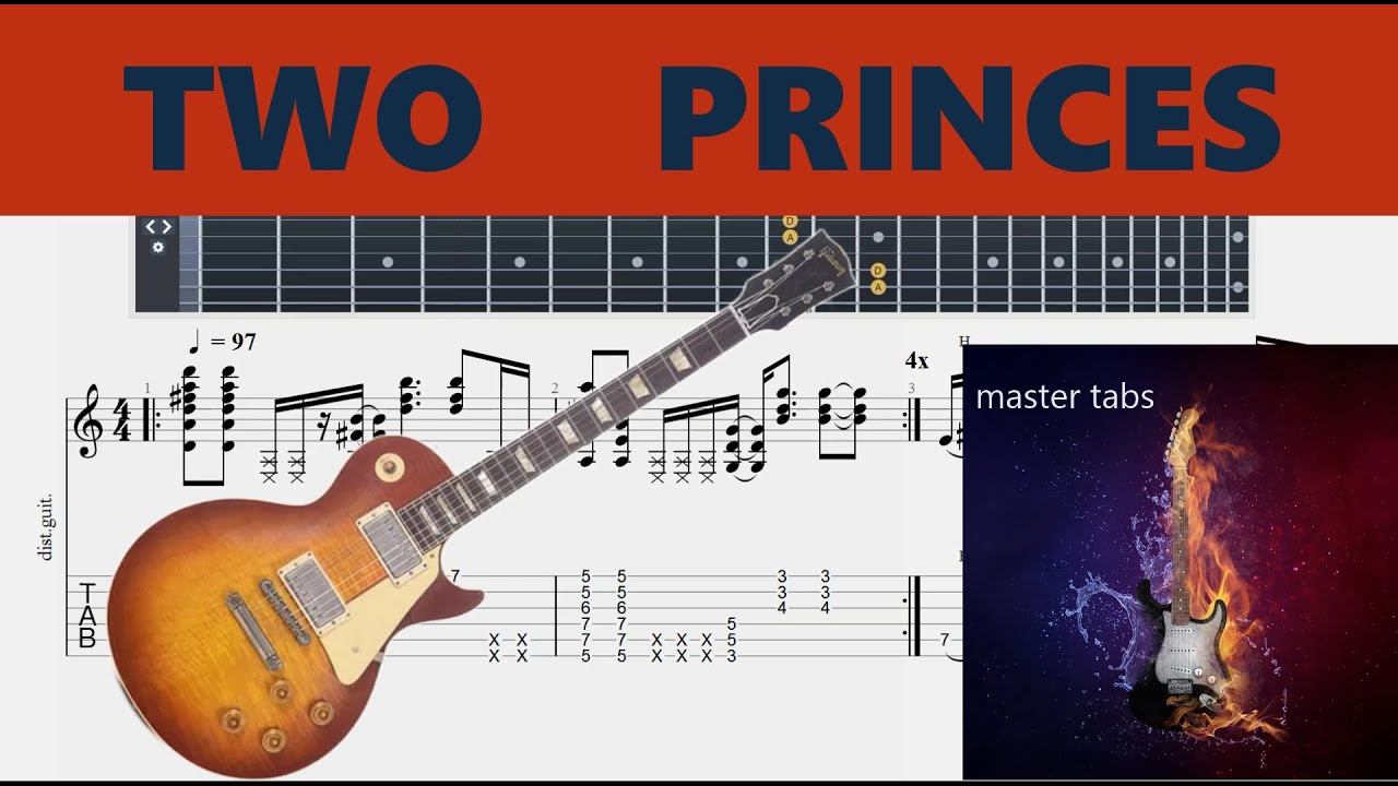 #TWO PRINCES#SPIN DOCTORS# |Guitar Tab| TUTORIAL#Mastertabs# ...
