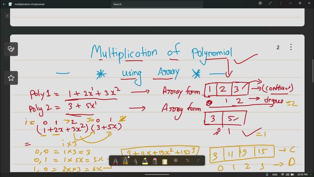 Multiplication of Polynomial using Array | Code with The Knowledge Hunk ...
