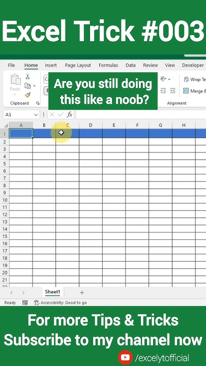 Are you still doing this like a noob in Excel #exceltricks #exceltips #excelshorts - YouTube