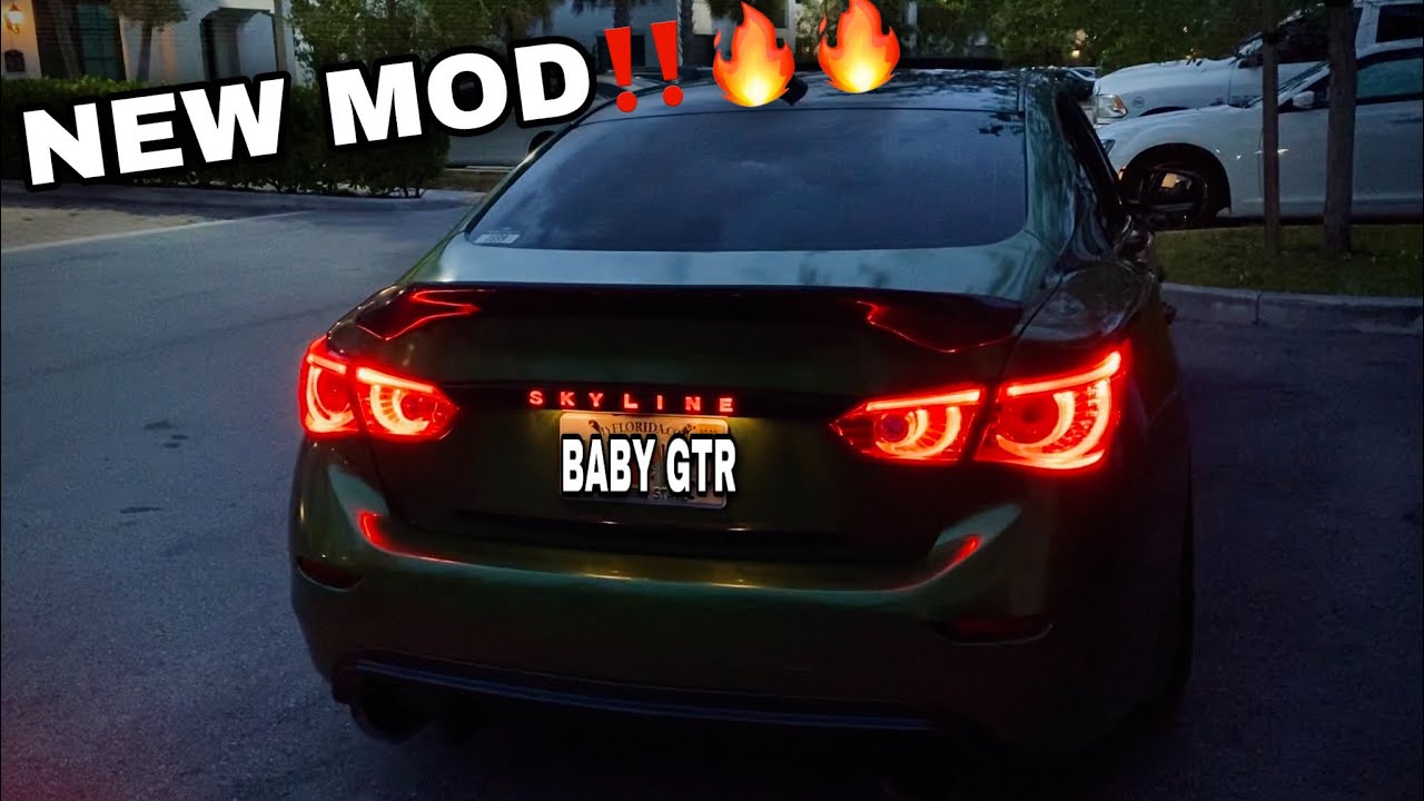 NEW MOD FOR MY Q50 LOOKS INSANE‼️🔥😍 (Skyline Trunk light) - YouTube