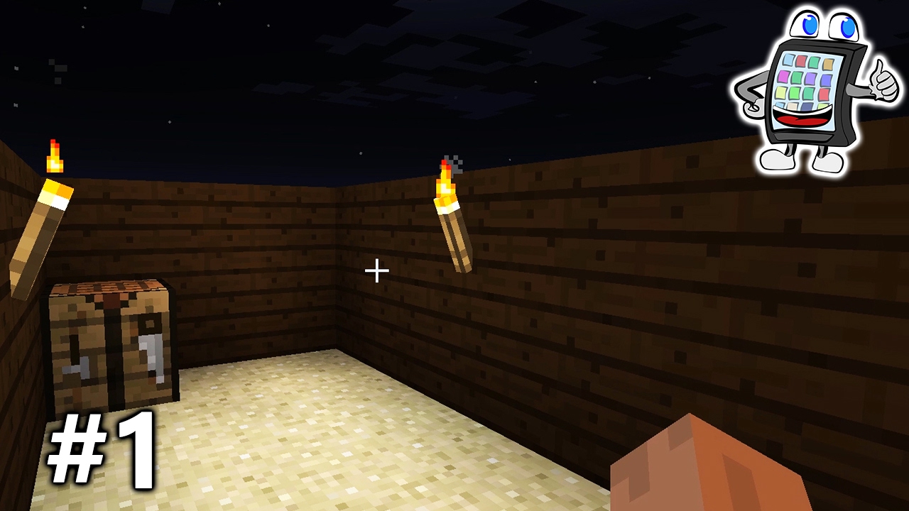 MINECRAFT Let's Play #1 - FINALLY A HOUSE! SURVIVING THE FIRST NIGHT ...