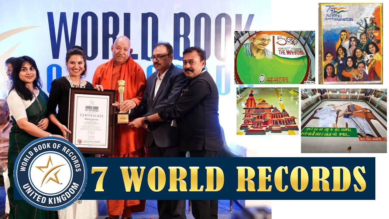 7 World Records by Artist Shikha Sharma | Biggest Rangoli - YouTube