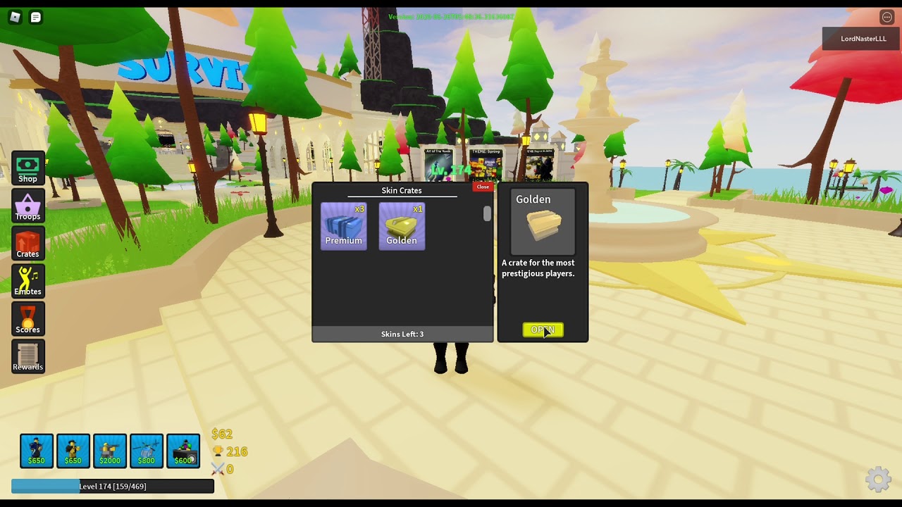 My 3rd golden crate!roblox tower defense simulator - YouTube