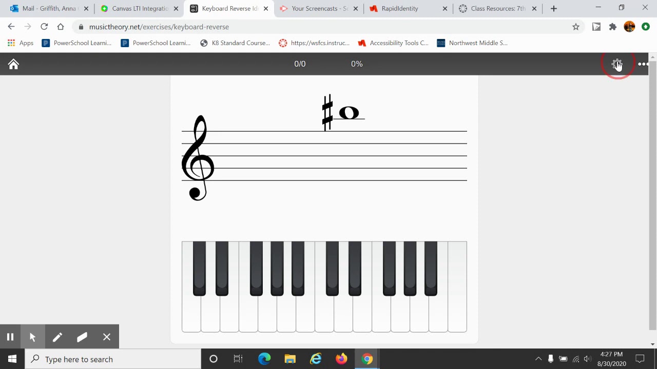 Keyboard Note Identification/Reverse Identification Settings - YouTube