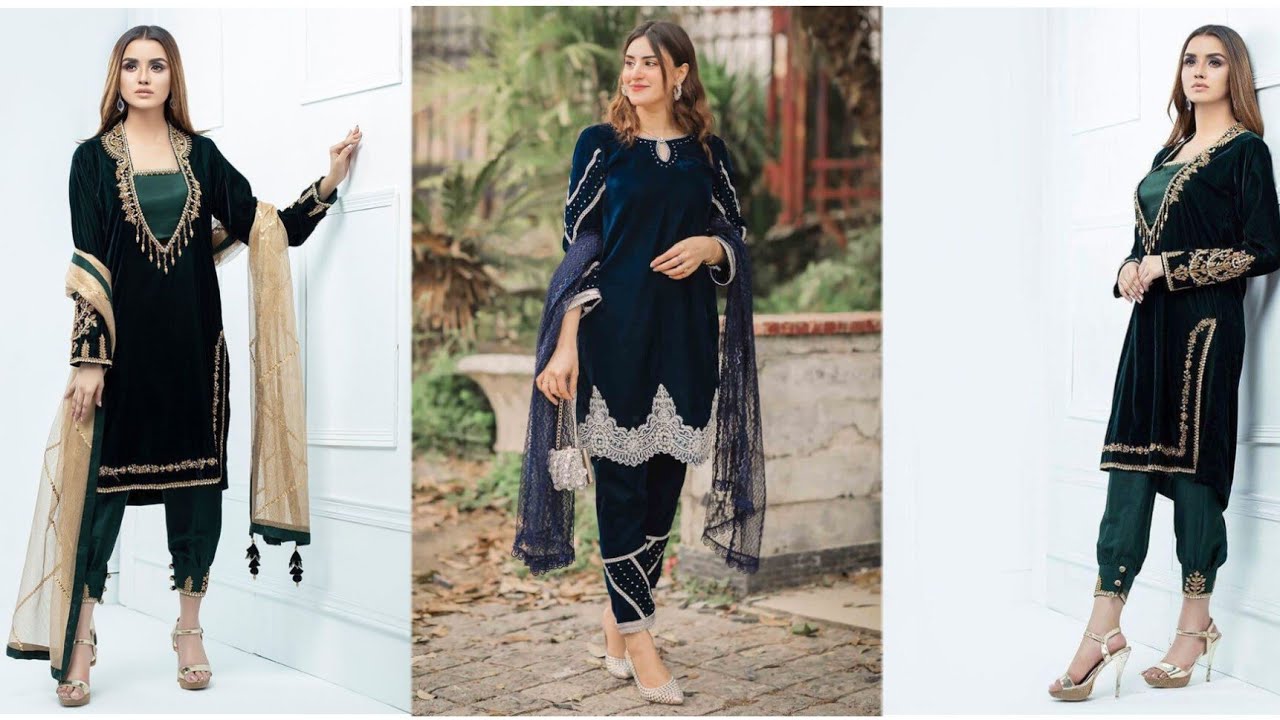 velvet suit designs/winter velvet suit designs for girls# ...