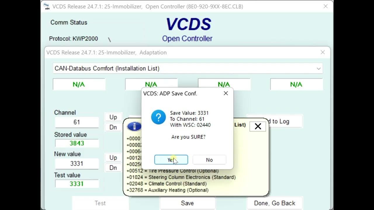 Enabling/Disabling TPMS on a B7 RS4 with VCDS Coding - YouTube