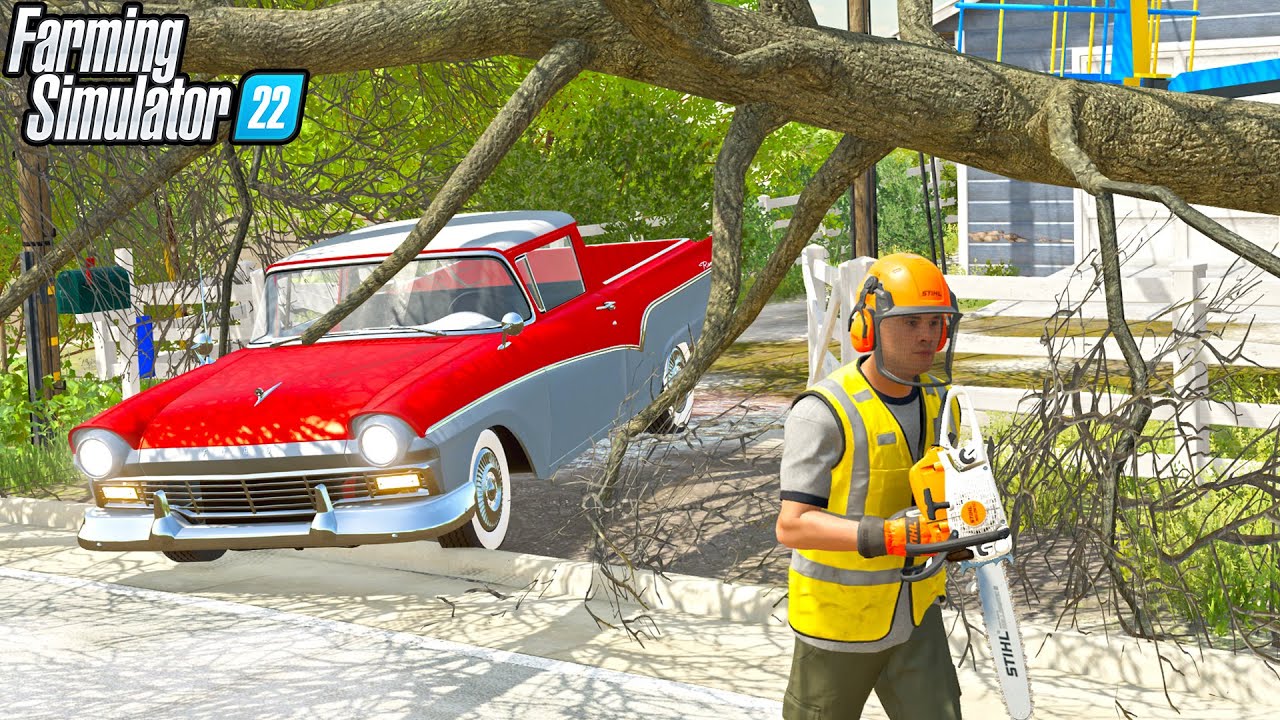 TORNADO HIT ELMCREEK (STORM CLEANUP) | FARMING SIMULATOR 22 - YouTube