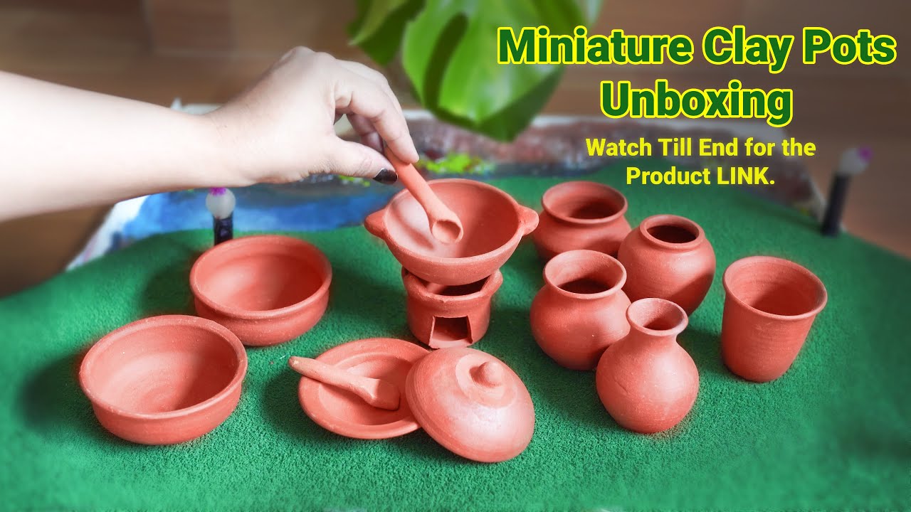 Miniature Clay Pots | Real Cooking Clay Kitchen Items | Unboxing - YouTube