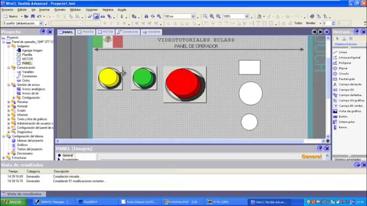 HMI WINCC programación de pantalla HMI y simulación en STEP7 - YouTube
