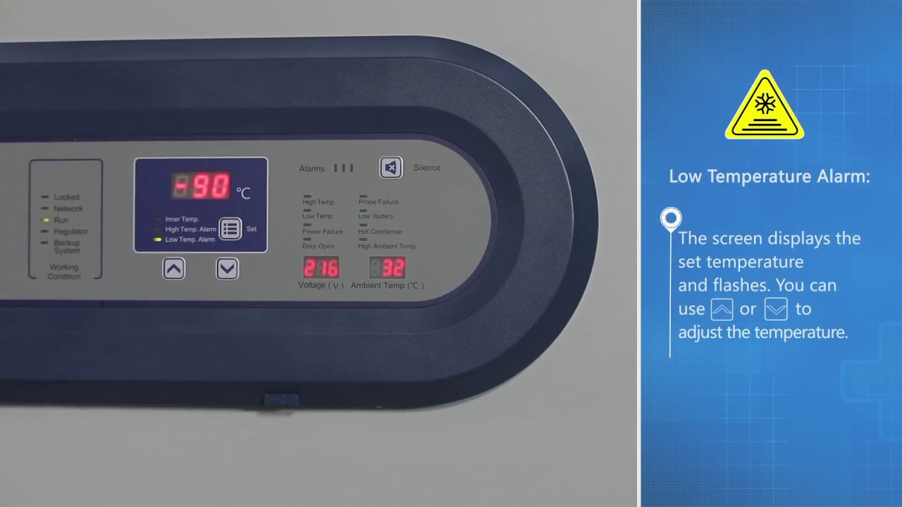 How to set high and low temeprature alarm - Haier Biomedical - YouTube