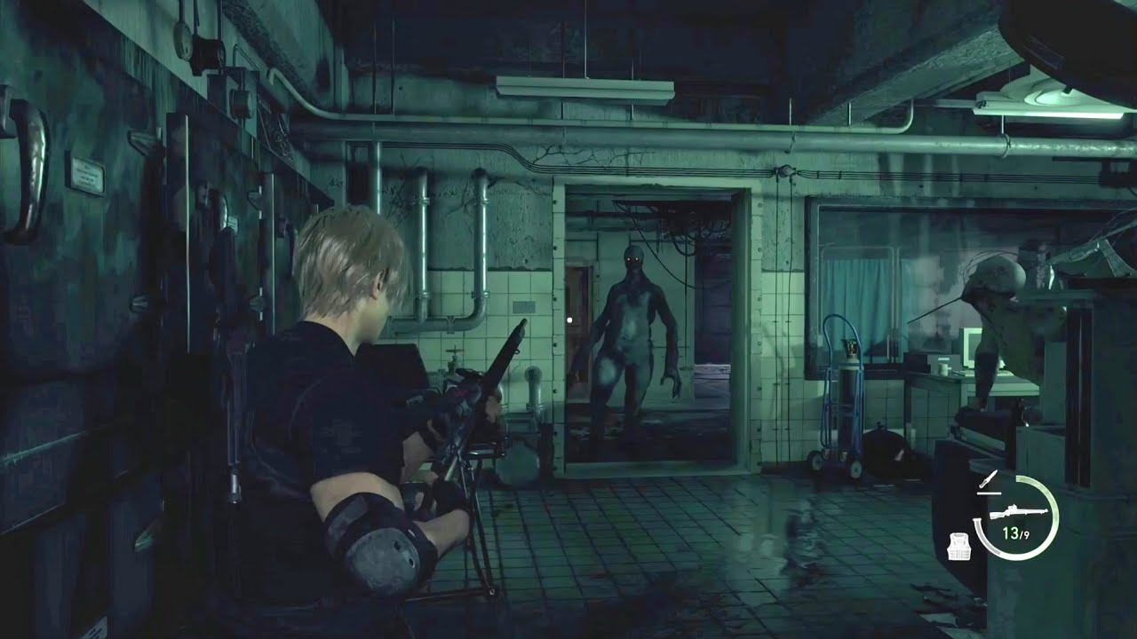 Resident Evil 4 Remake. Regenerator encounter with bio scope. PS5 60FPS ...