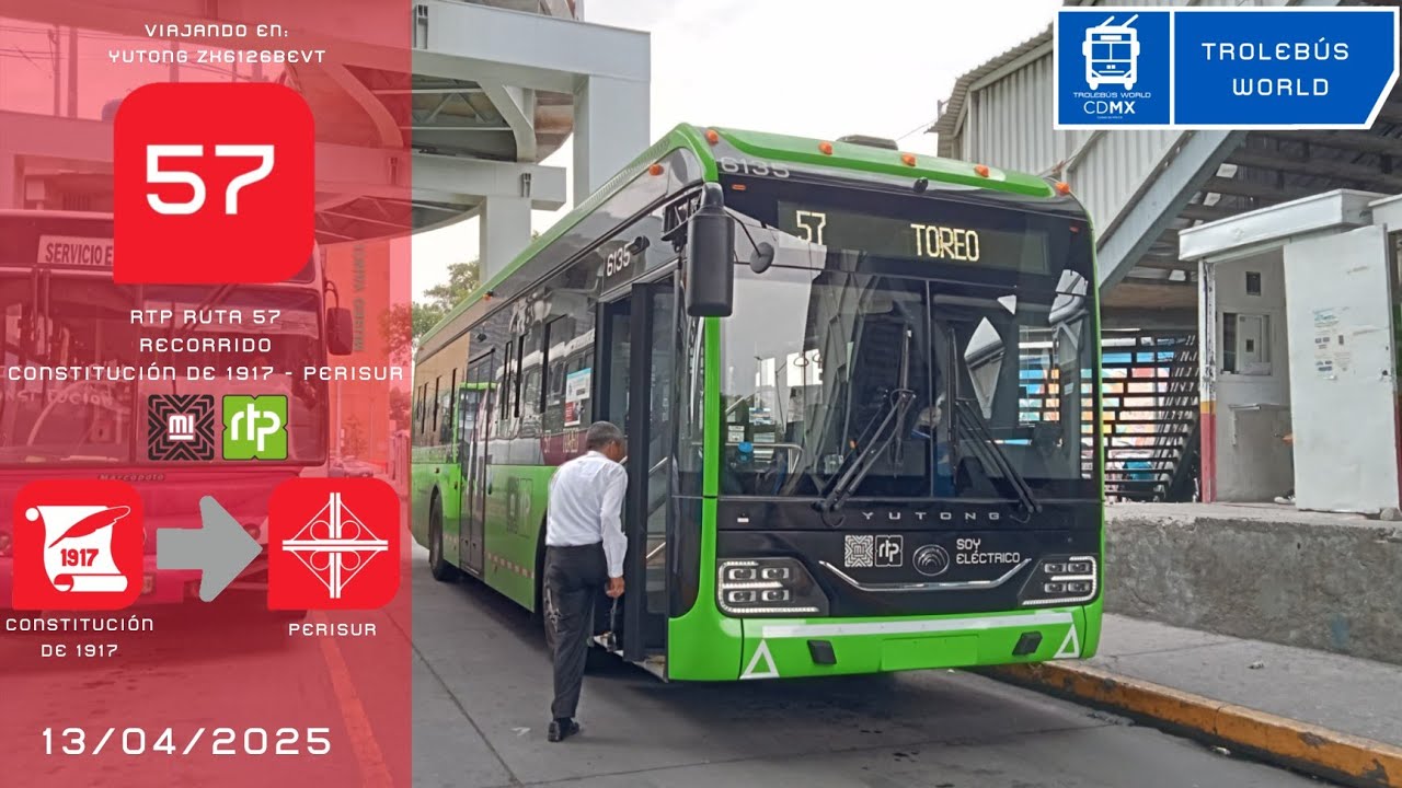 RTP ruta 57 módulo 7 recorrido (incompleto) Constitución de 1917 ...