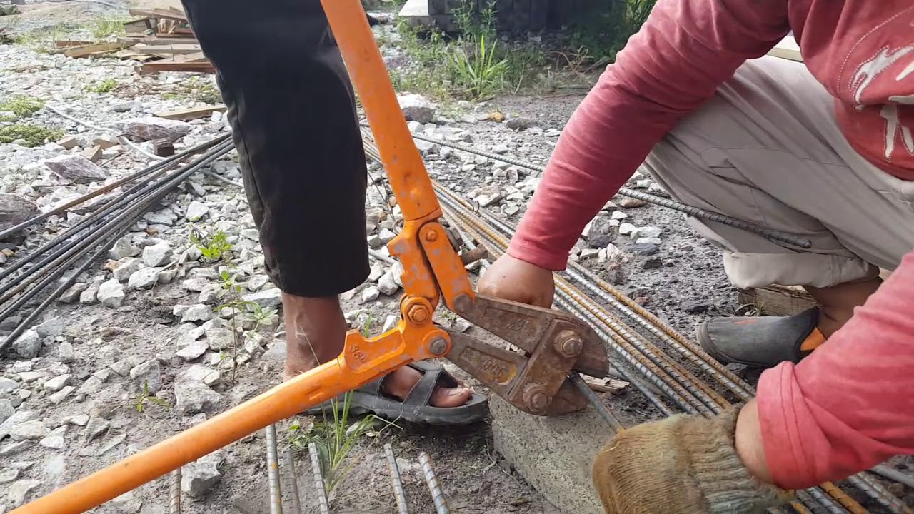 Cara cepat potong besi y 12 guna gunting besi - YouTube