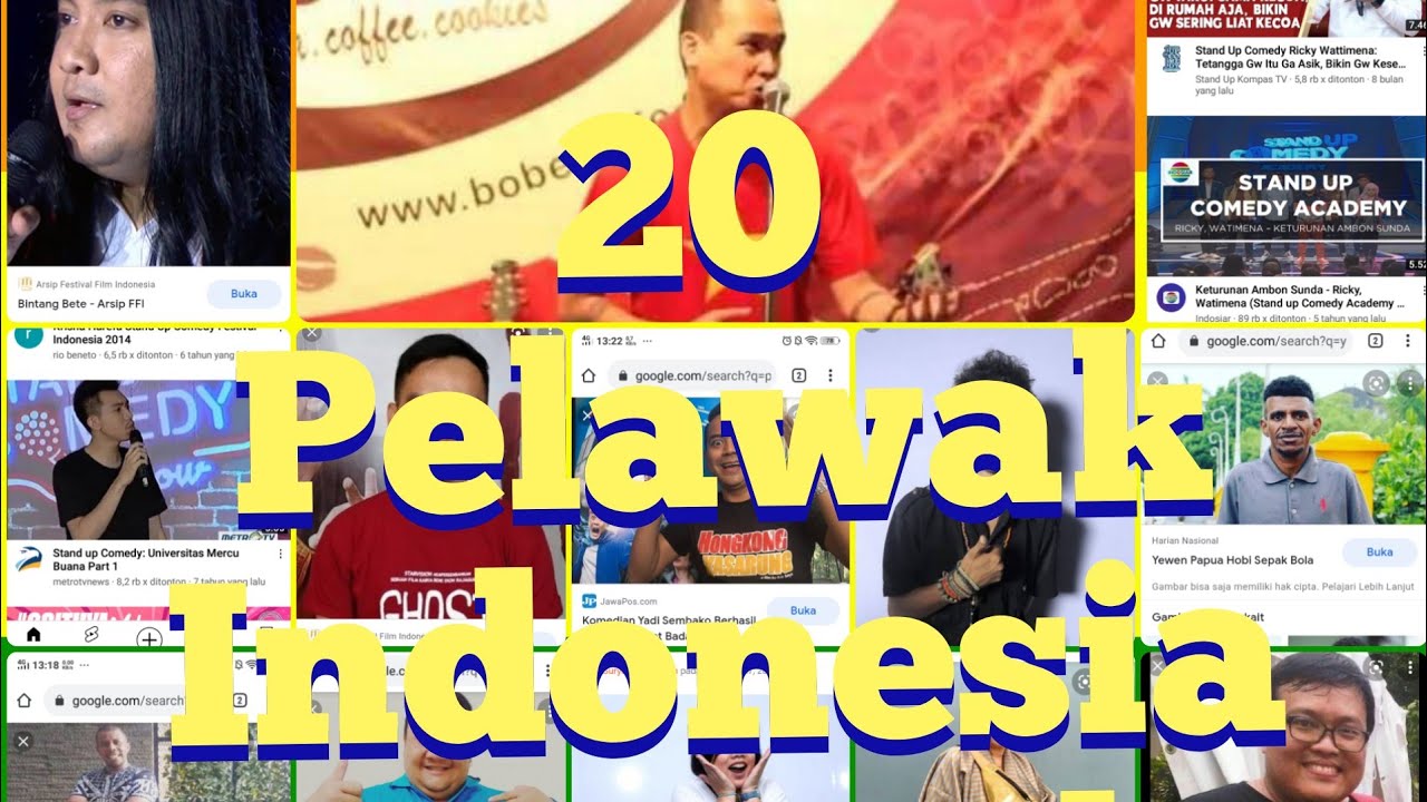 20 Pelawak Indonesia Terpopuler Beragama Kristen - YouTube
