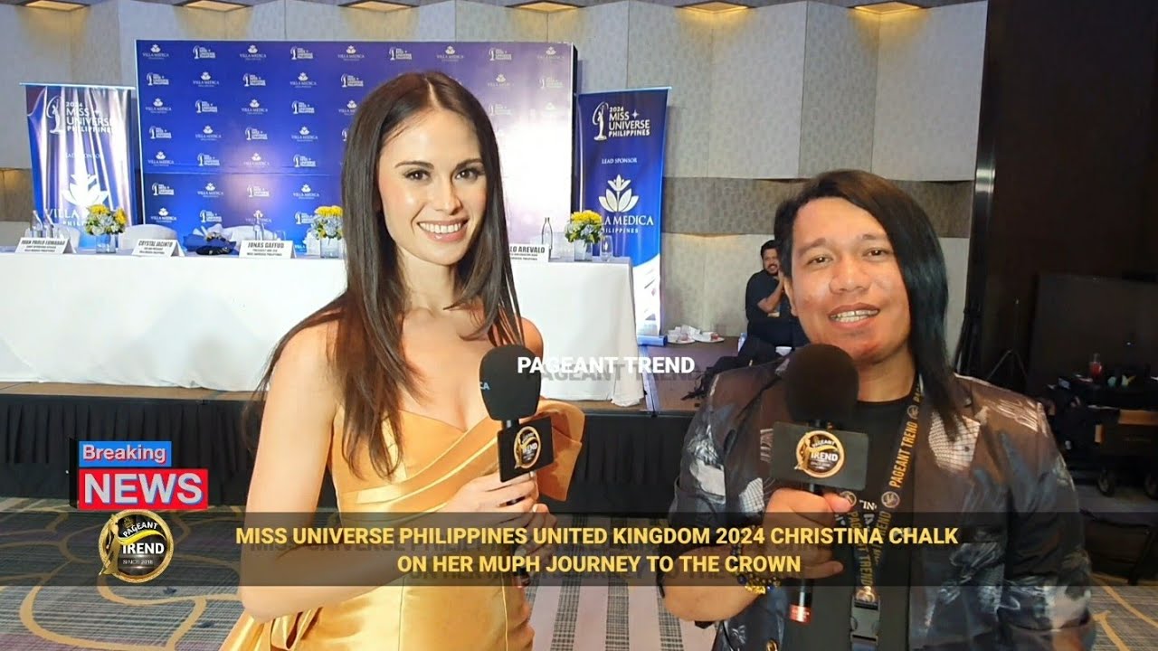 MUPH UK 2024 Christina Dela Cruz Chalk interview during Villa Medica ...
