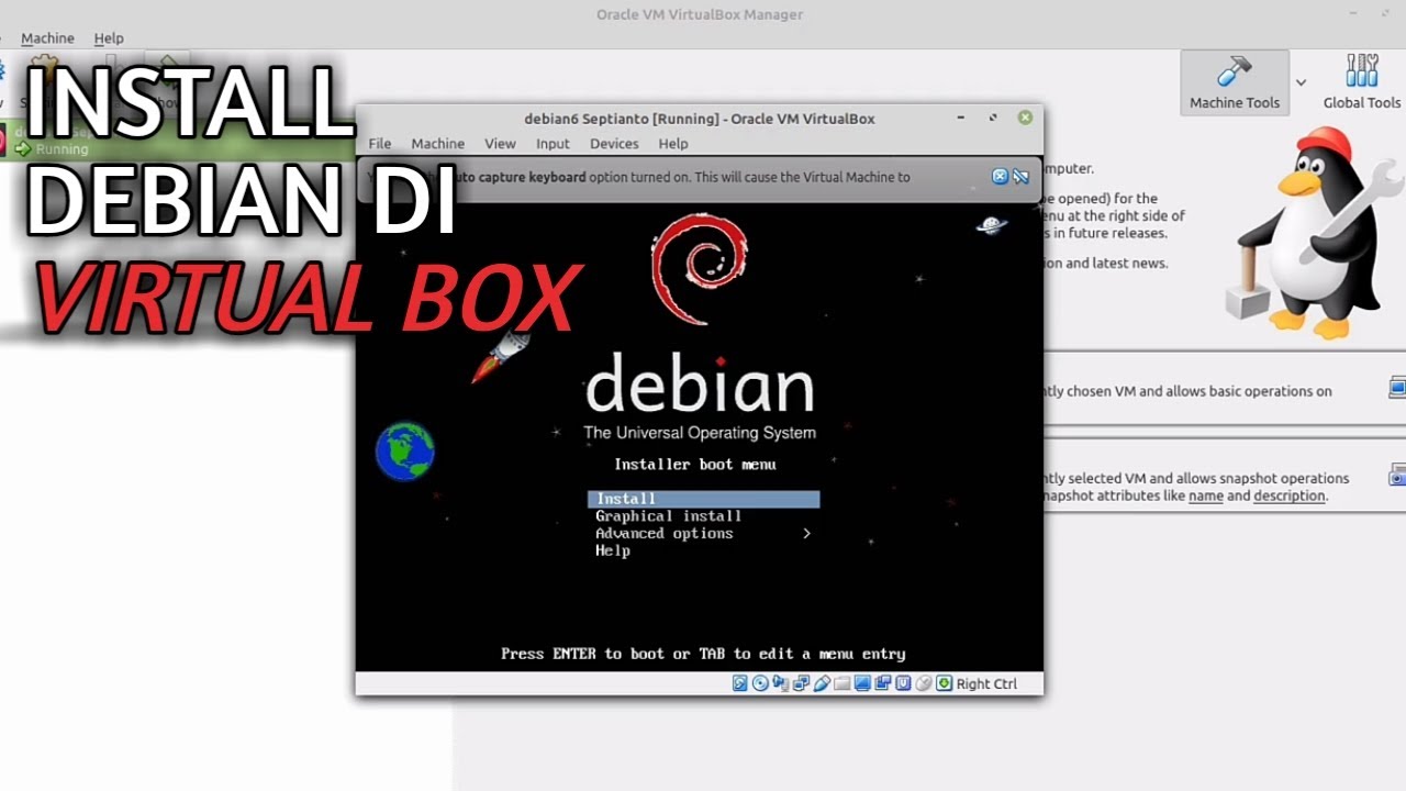 Cara Install Debian 6 Di Virtual Box - YouTube