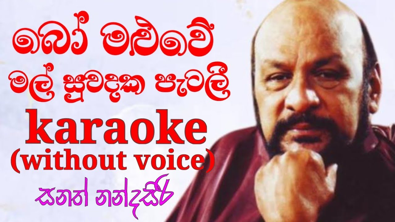 Bo Maluwe Mal karaoke track without voice|Sanath Nandasiri|SL VO Music ...