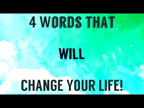 4 Key Words for Life Change - YouTube