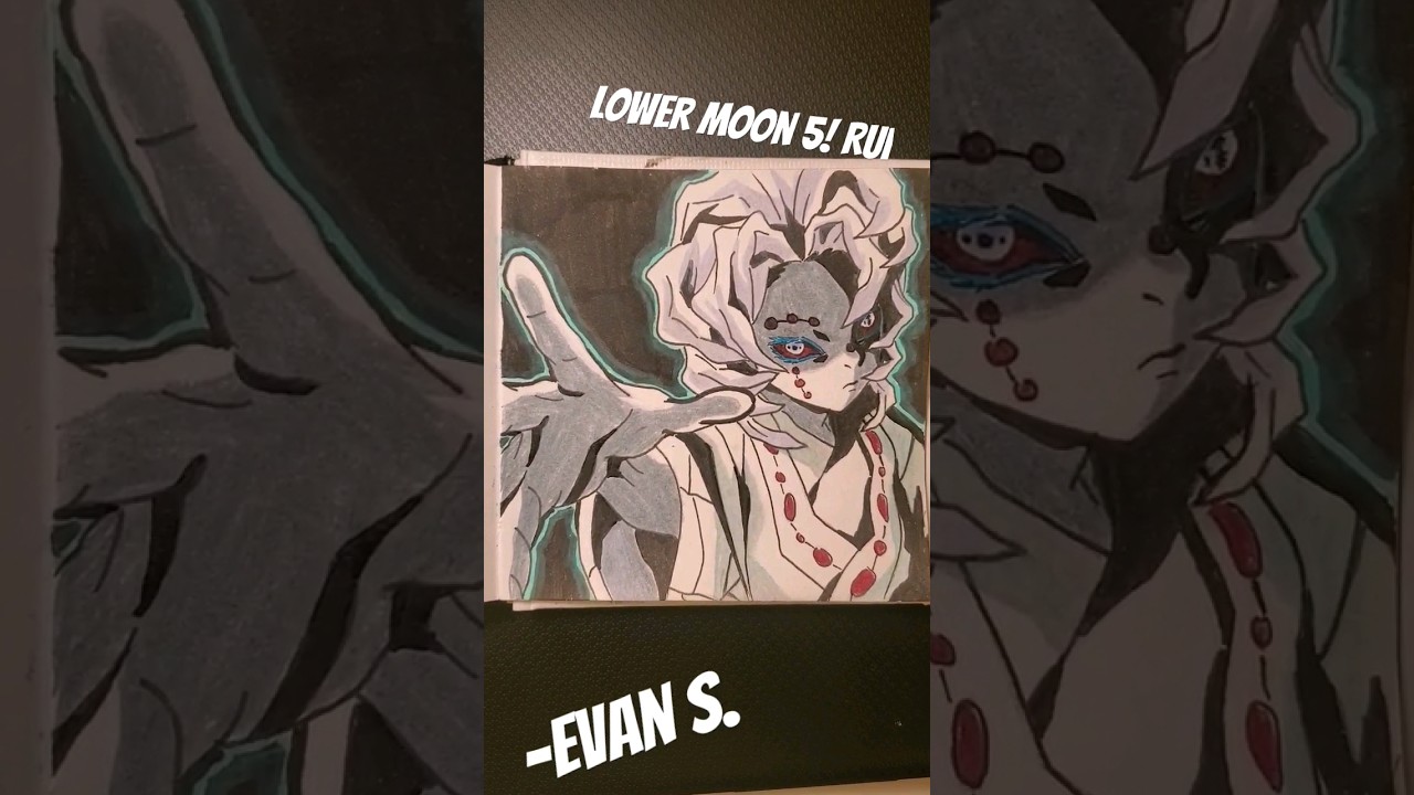 Drawing Lower Moon 5 (Rui) from Demon Slayer #demonslayer #rui # ...