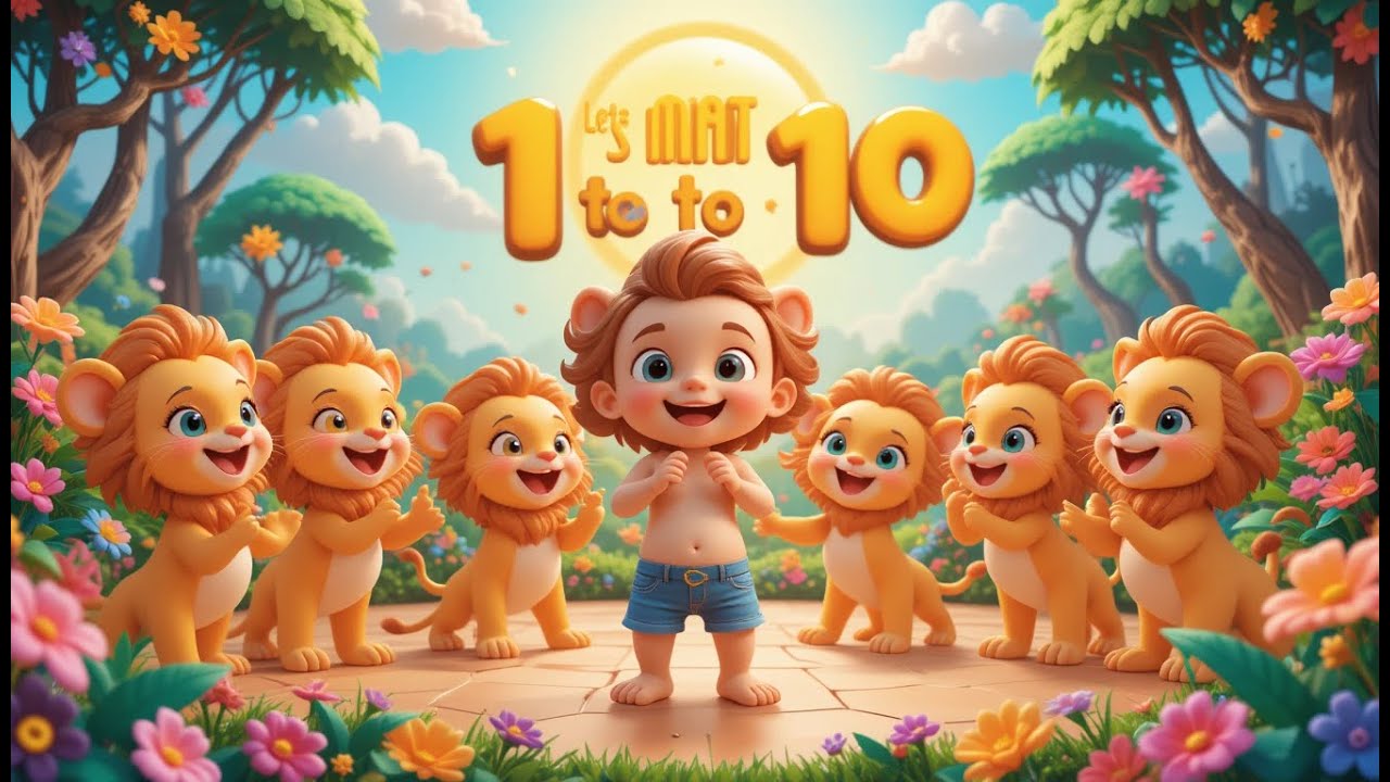 Lion Counting Song | Learn Numbers 1 to 10 with Brave Lions ...