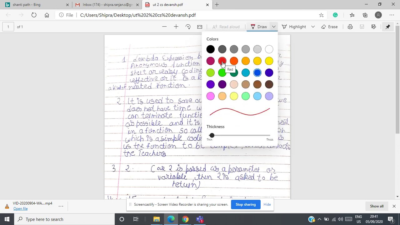 Checking answers sheets/Homework using Microsoft Edge browser - YouTube