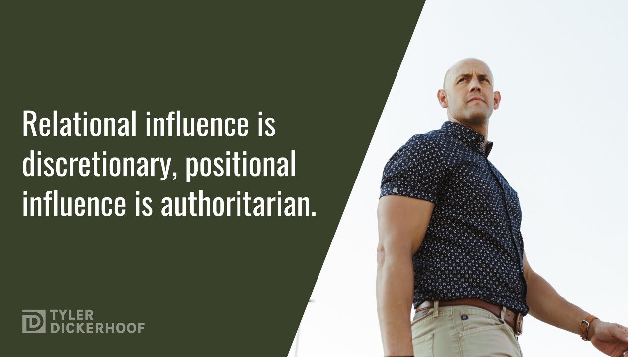 Relational influence is discretionary; positional influence is ...