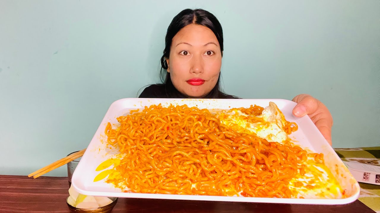 2 packed 2x🌶️🥵spicy current noodles (ramen) #mukbang #spicynoodles ...