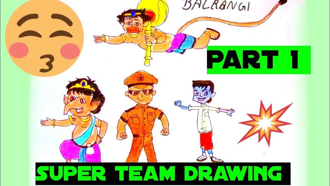 how to draw super team drawing easy step-by-step aditya art'25 part 1 ...