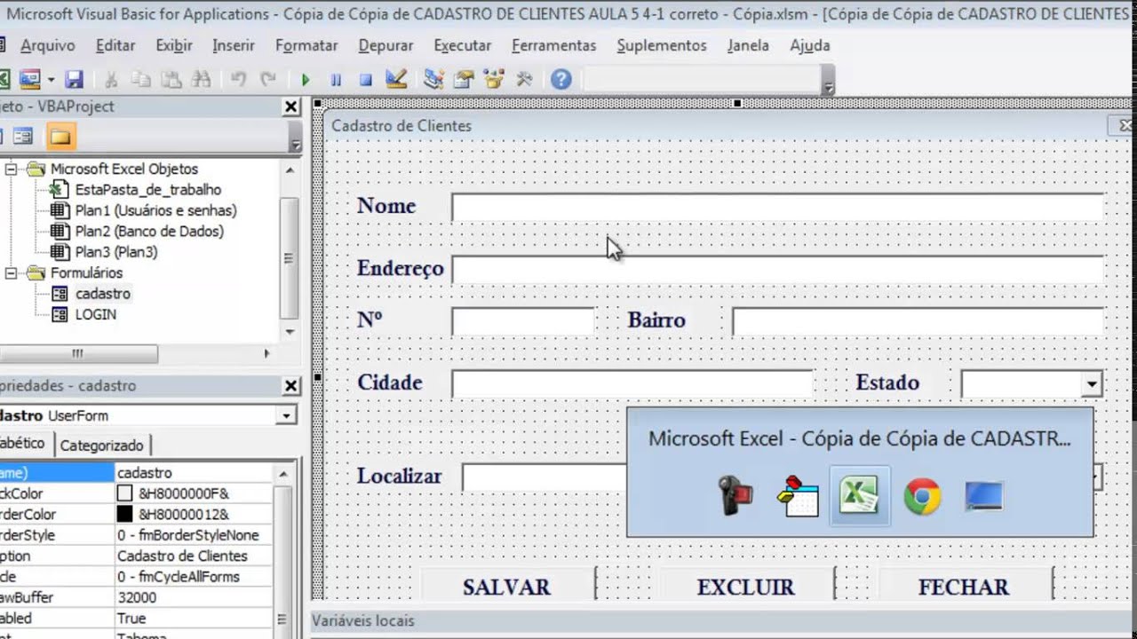 Cadastro De Clientes No Excel - RETOEDU