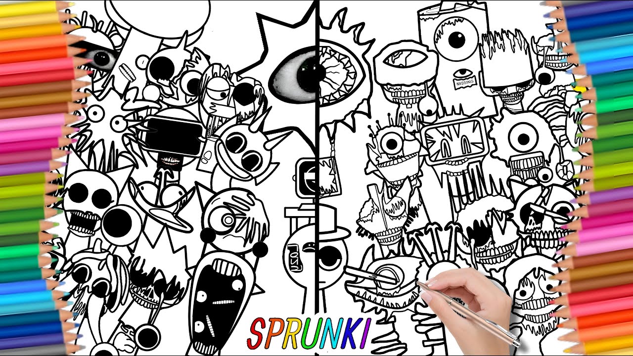 Incredibox SPRUNKI New Coloring Pages How to Color ALL Sprunki Phase 3 ...