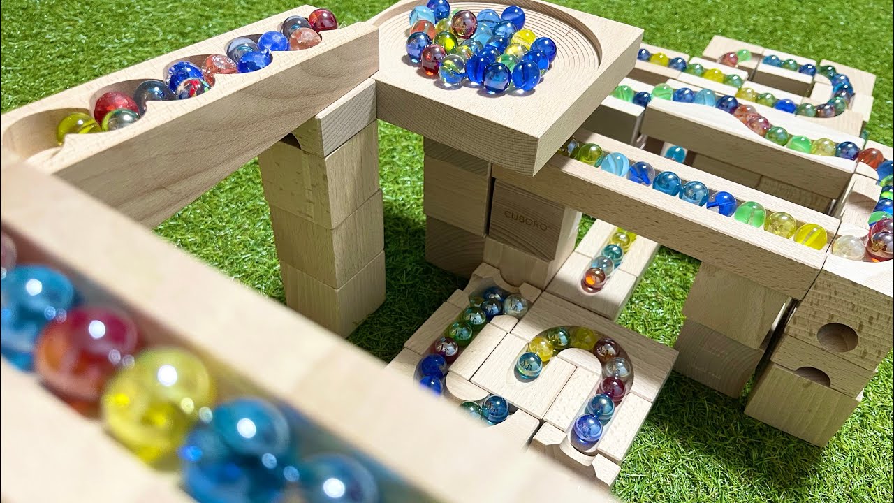 Marble Run ASMR🍃CUBORO Standard50＆Junior＋Japanese wooden toys - YouTube
