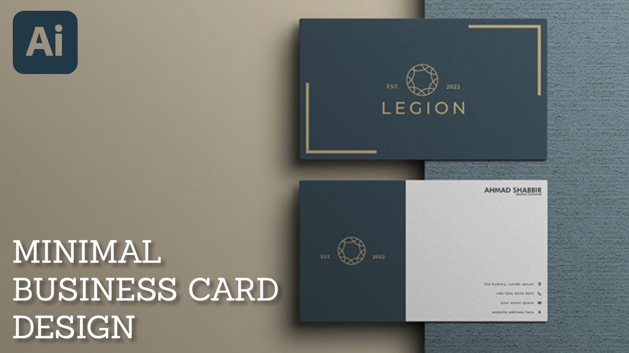 Business card design in illustrator in Urdu/Hindi - YouTube