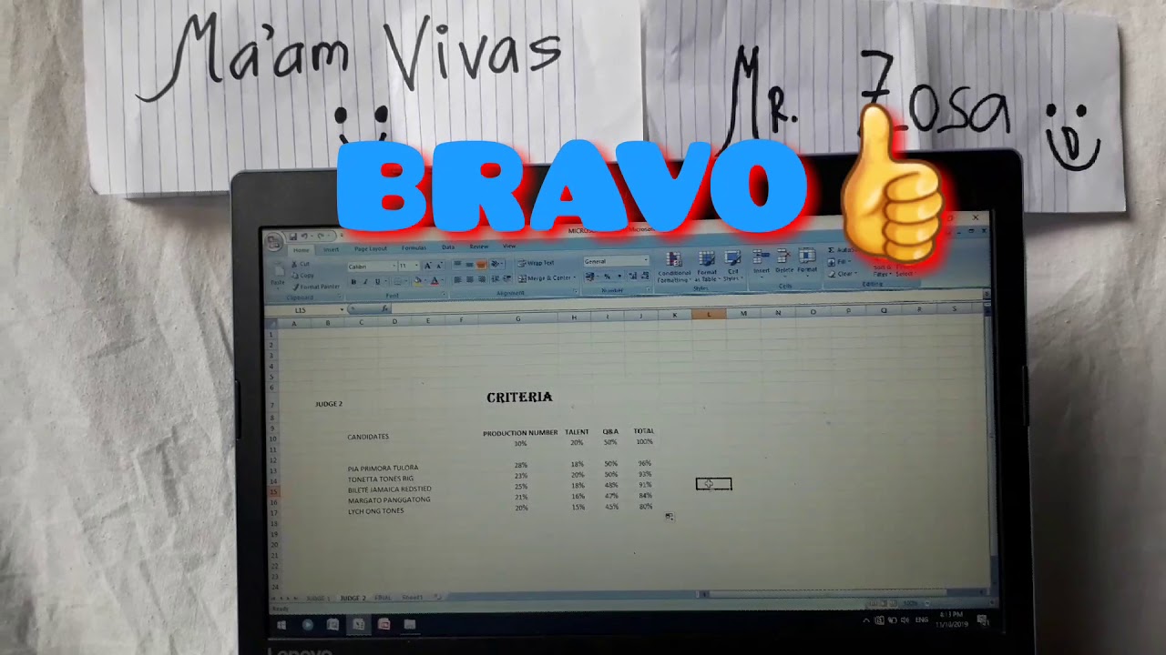 How to use Microsoft Excel in Tabulating a Score for a pageant. - YouTube
