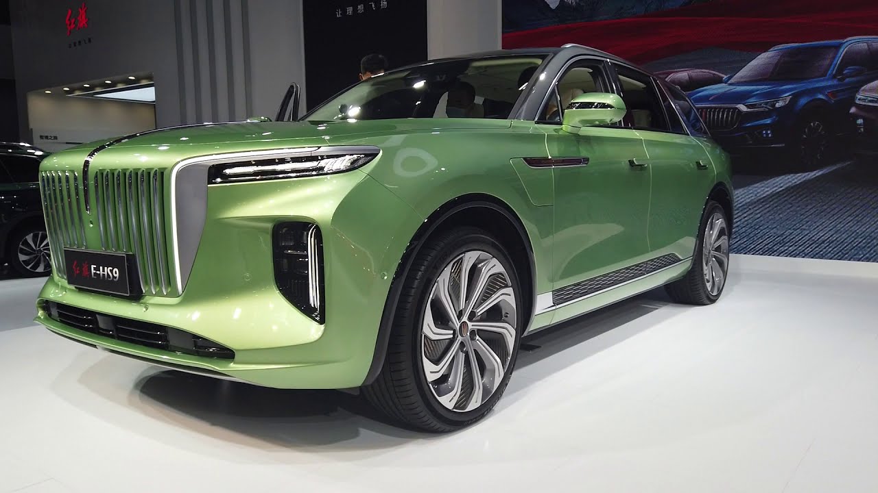 2021 FAW Hongqi E-HS9 EV Walkaround—2020 Guangzhou Motor Show - YouTube