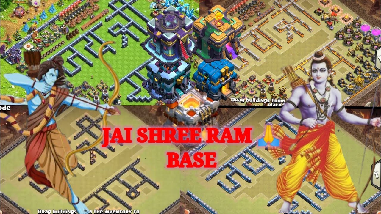 Jai Shree Ram Base EVERY TOWNHALL with link ( CLASH OF CLAN) # ...