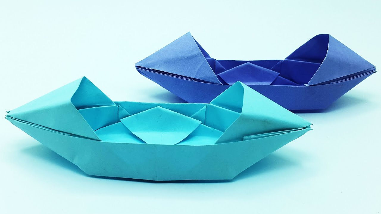 How To Make A Paper Boat Canoe That Floats Origami Boat Tutorial How To Make A Paper Boat Canoe That Floats Origami Boat Tutorial