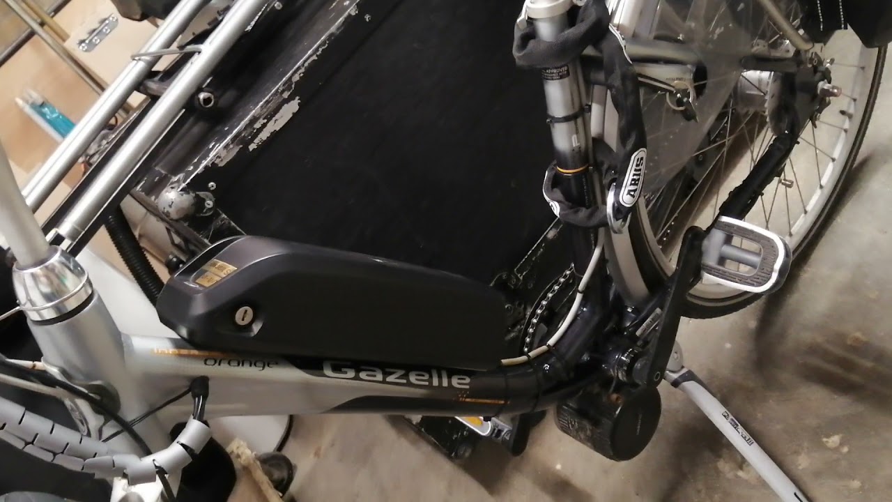 Gazelle orange innergy motor upgrade Bafang bbs02b - YouTube