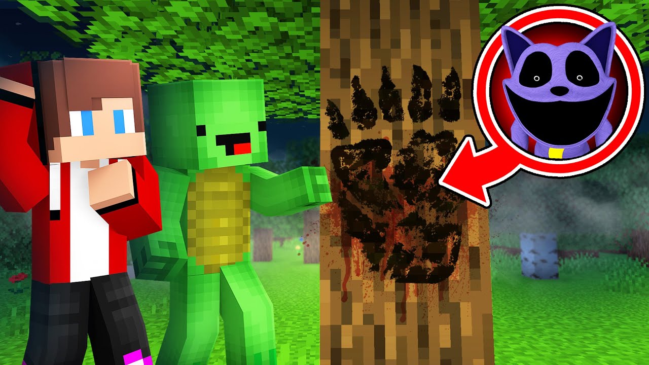How Jj And Mikey Found The Biggest Footprints Scary Catnap In Minecraft